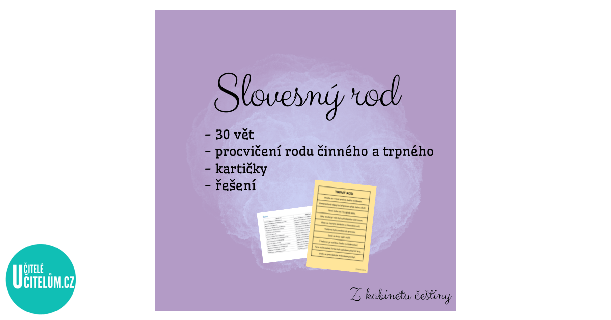 Slovesný rod - Český jazyk | UčiteléUčitelům.cz