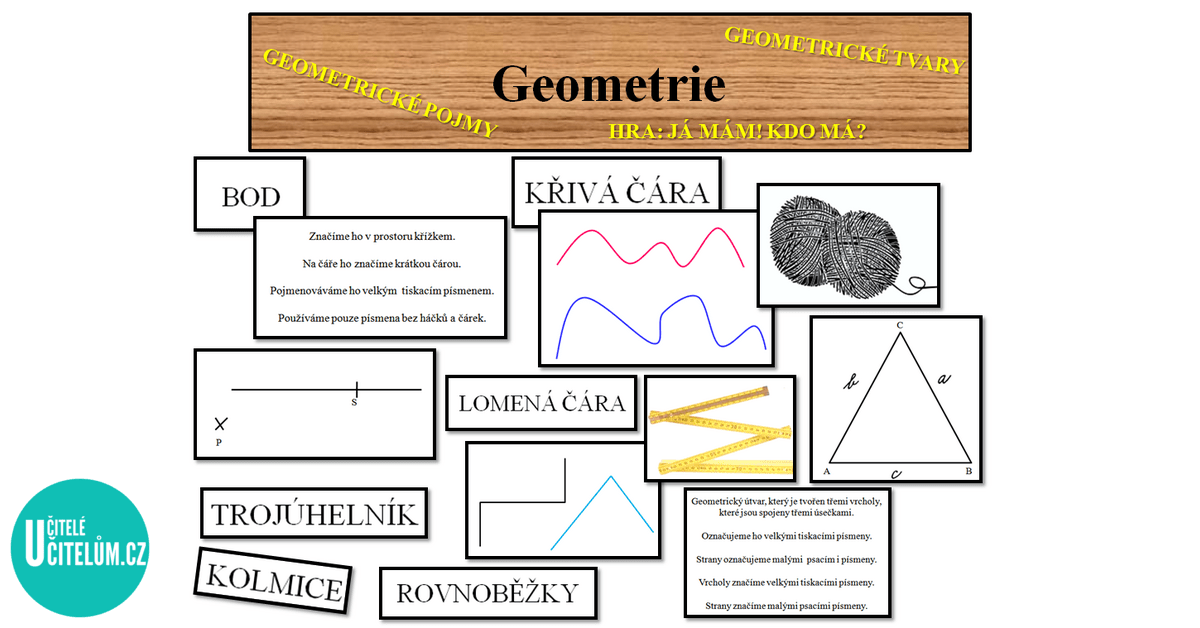 Geometrické pojmy a tvary - Matematika - geometrie | UčiteléUčitelům.cz