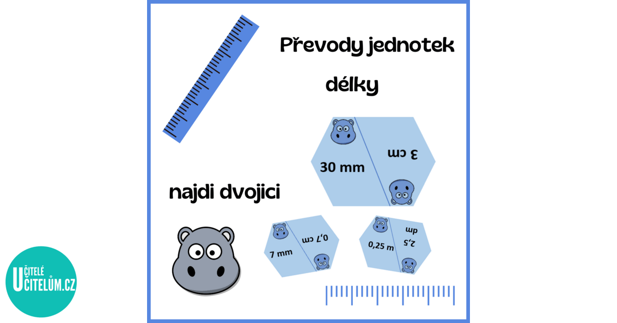 Převody jednotek - DÉLKA - hledání dvojice - Fyzika | UčiteléUčitelům.cz