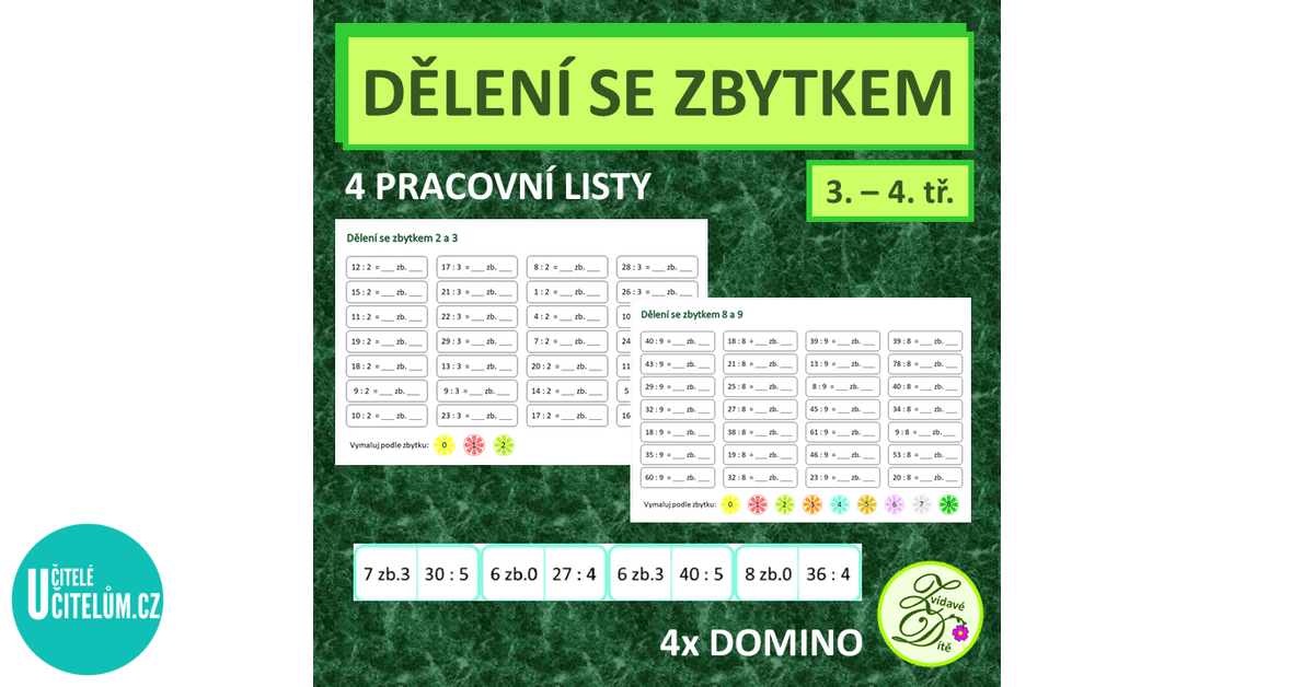 Dělení se zbytkem - Matematika | UčiteléUčitelům.cz