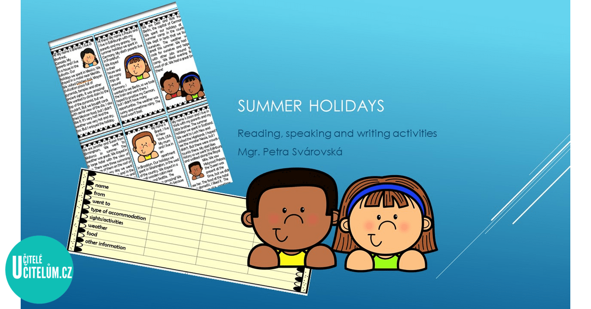 Summer holidays speaking activities - Anglický jazyk | UčiteléUčitelům.cz