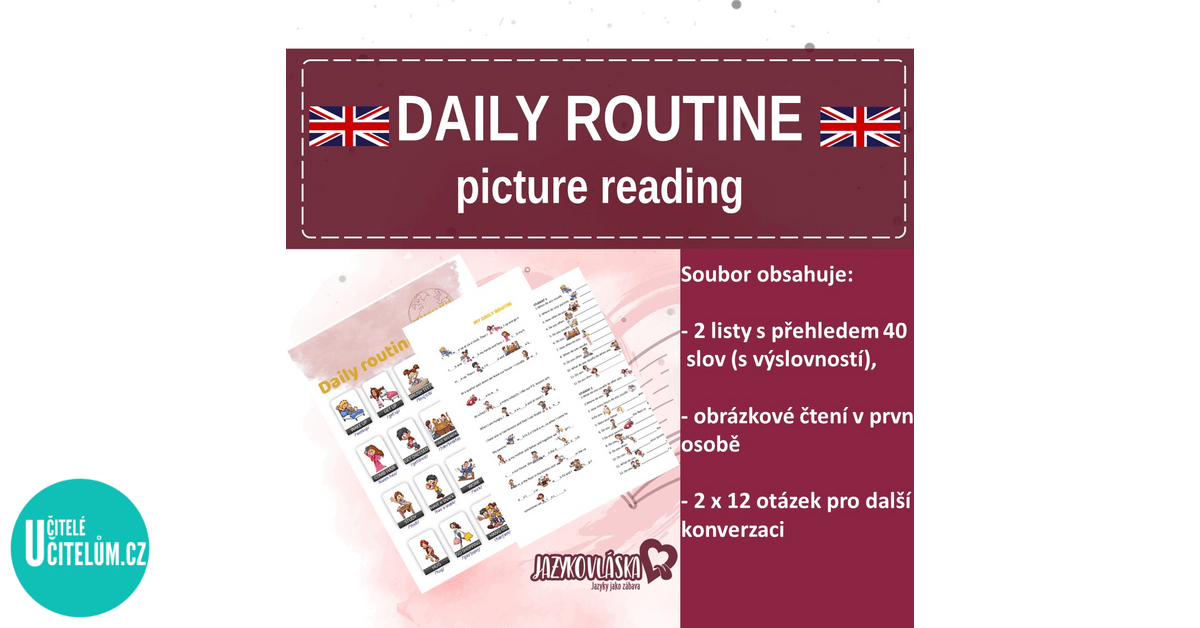 Daily routine picture reading - Anglický jazyk | UčiteléUčitelům.cz