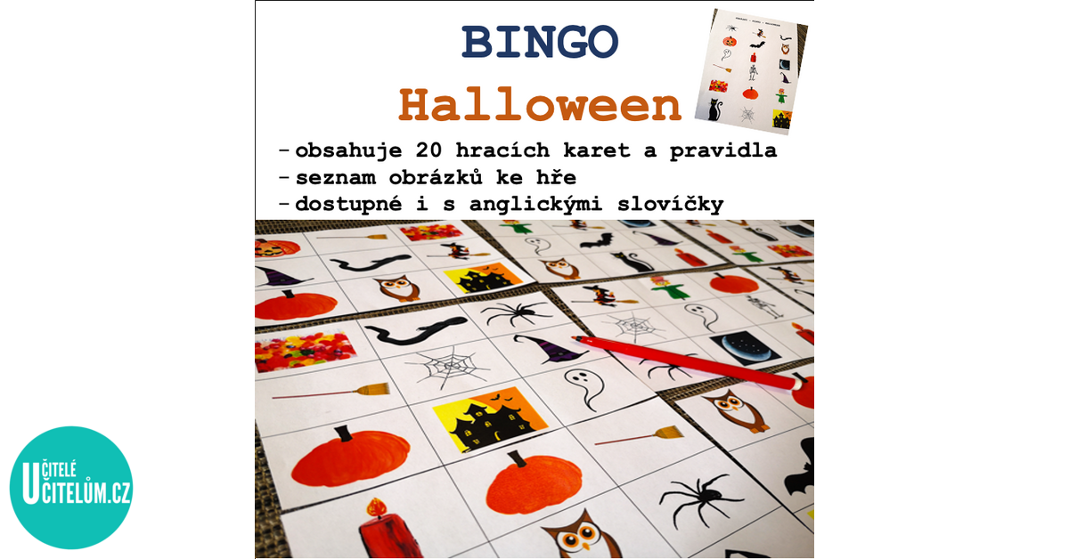 Bingo s obrázky - Halloween - Nezařazené k předmětu | UčiteléUčitelům.cz