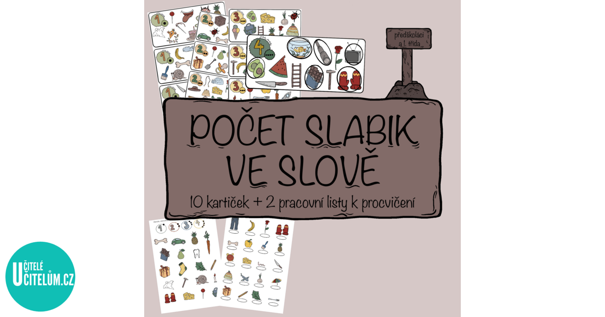 Počet slabik ve slově - kartičky - Český jazyk | UčiteléUčitelům.cz