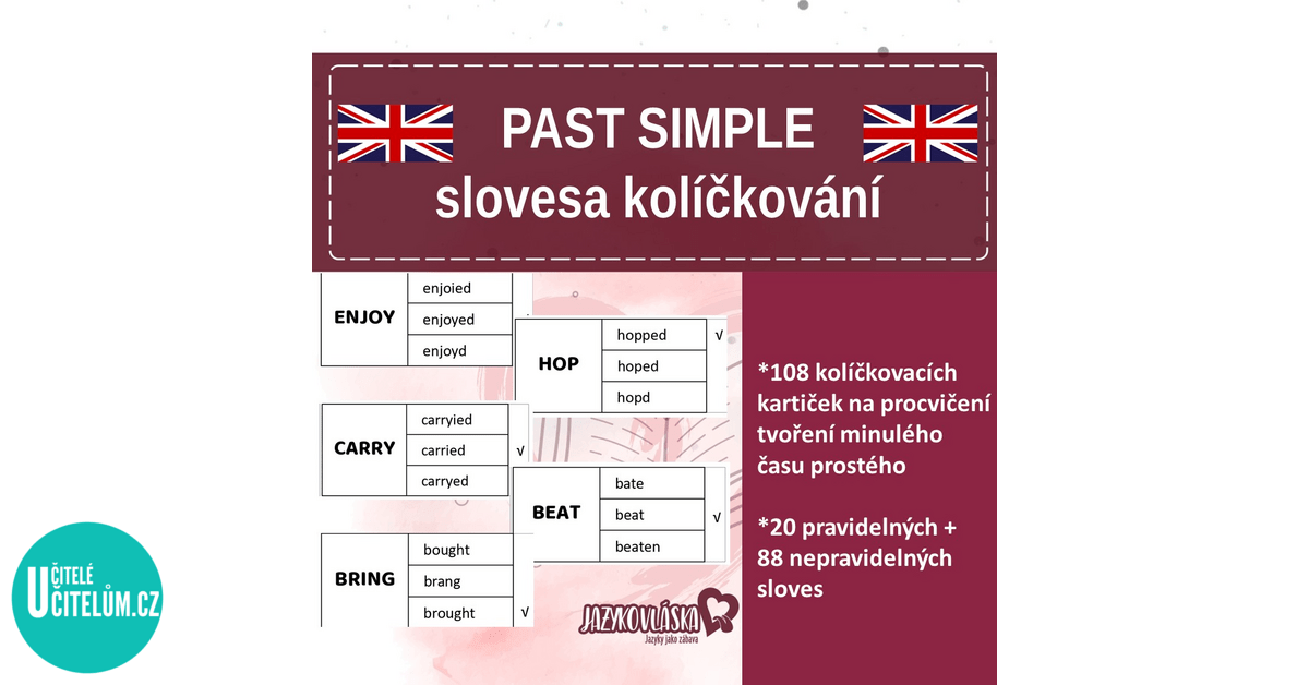 Past simple slovesa kolíčkování - Anglický jazyk | UčiteléUčitelům.cz