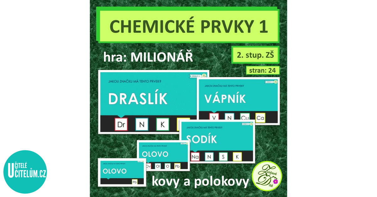 Chemické prvky 1 - milionář - Chemie | UčiteléUčitelům.cz