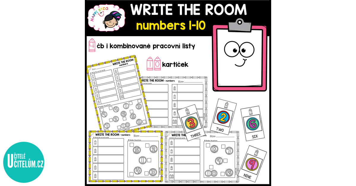 WRITE THE ROOM - Numbers 1-10 - Anglický jazyk | UčiteléUčitelům.cz