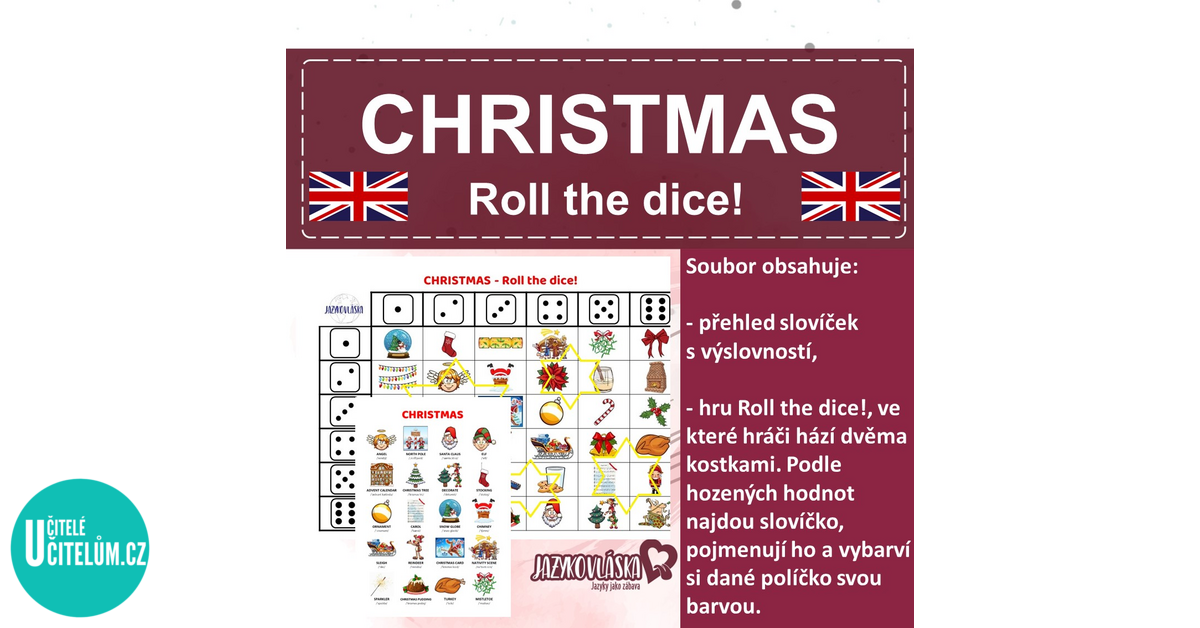 Christmas Roll the dice! - Anglický jazyk | UčiteléUčitelům.cz