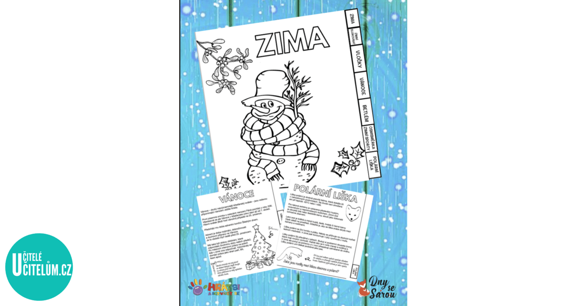 Zima flipbook - Prvouka | UčiteléUčitelům.cz