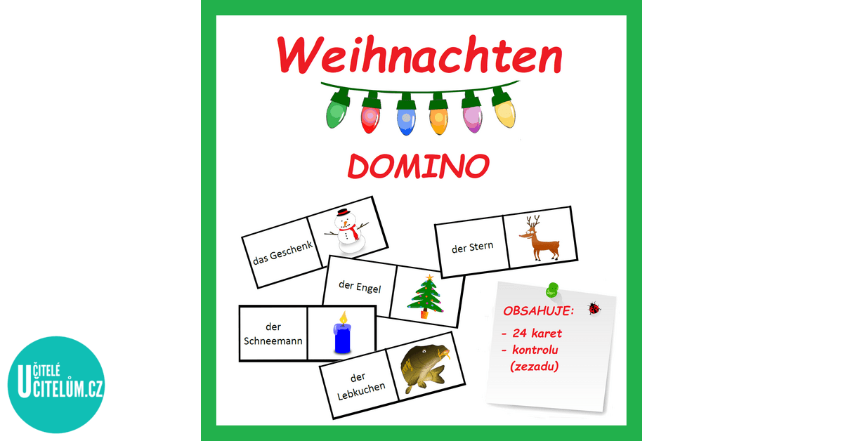 Weihnachten (domino) - Německý jazyk | UčiteléUčitelům.cz
