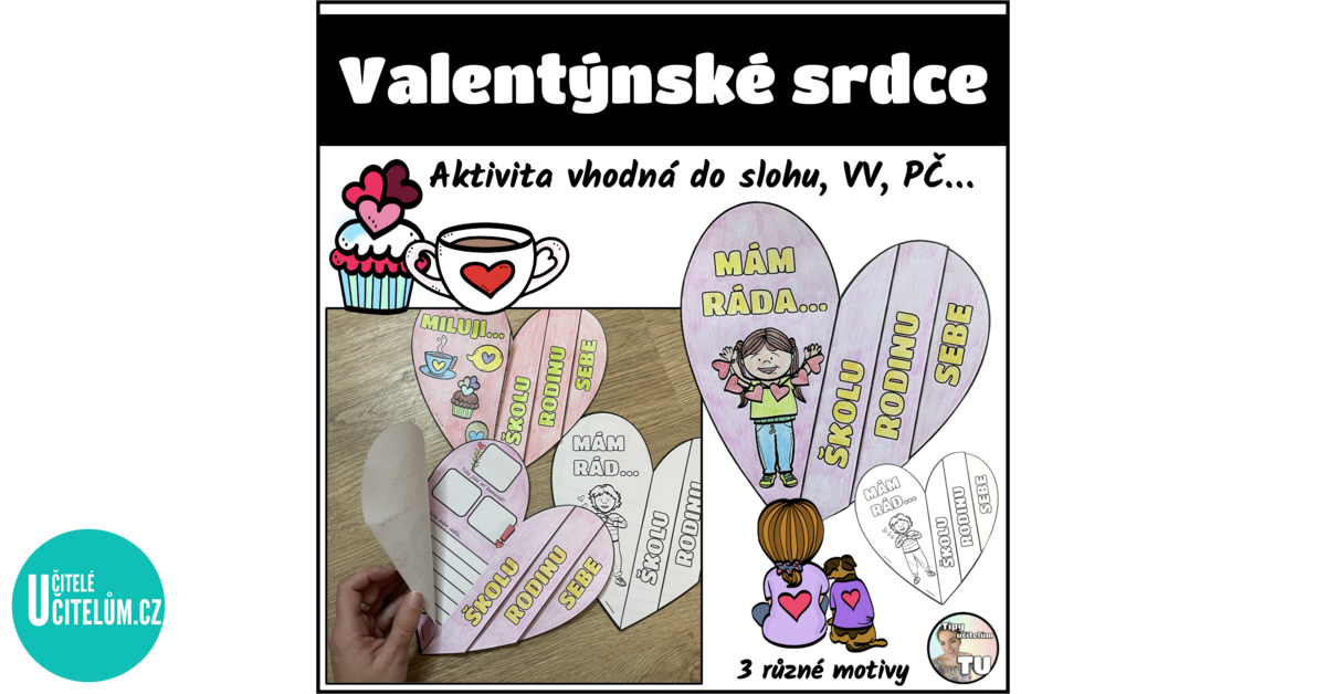 Valentýnské srdce - tvoření - Nezařazené k předmětu | UčiteléUčitelům.cz