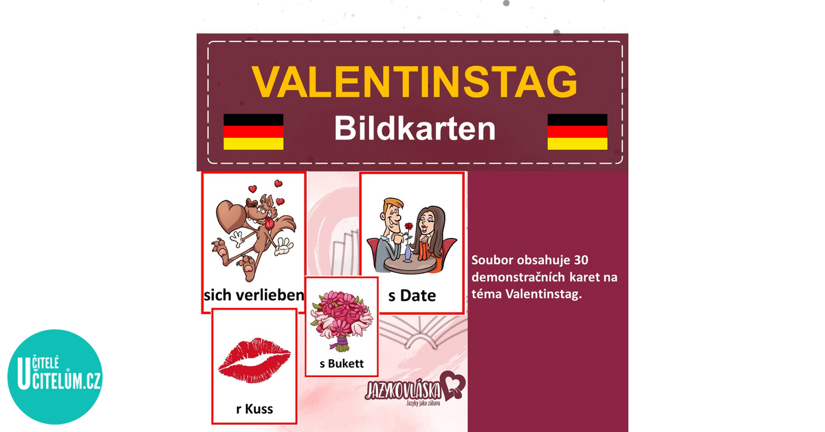 Valentinstag Bildkarten - Německý jazyk | UčiteléUčitelům.cz
