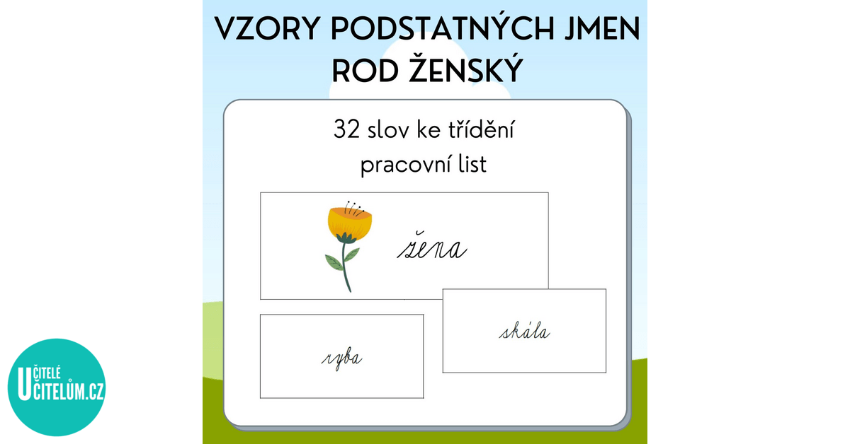 Vzory podstatných jmen - rod ženský - Český jazyk - gramatika ...