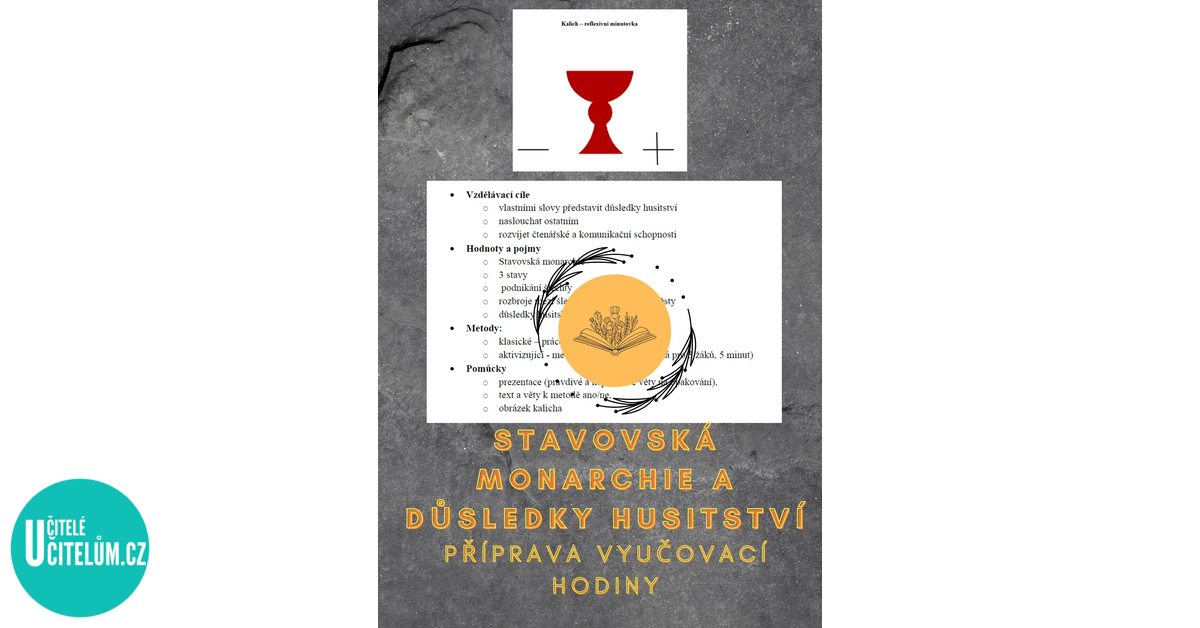Stavovská monarchie a důsledky husitství - Plán hodiny - Dějepis ...
