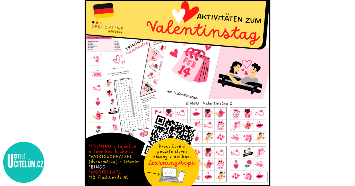 Aktivitäten zum VALENTINSTAG - Německý jazyk | UčiteléUčitelům.cz