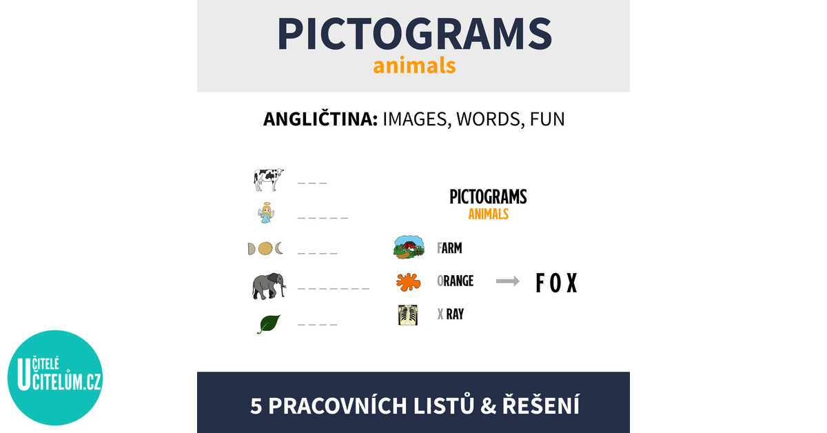 ENG - PICTOGRAMS / ANIMALS (piktogramy na téma) - Anglický jazyk ...