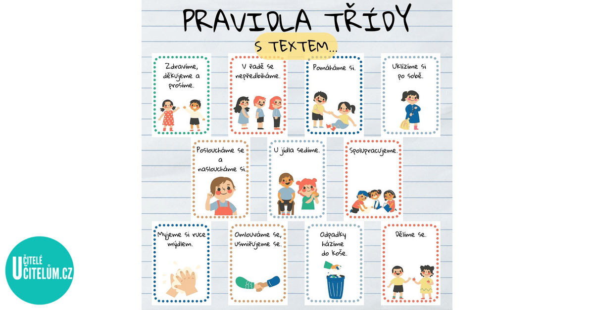 Pravidla třídy s textem i bez - Nezařazené k předmětu | UčiteléUčitelům.cz