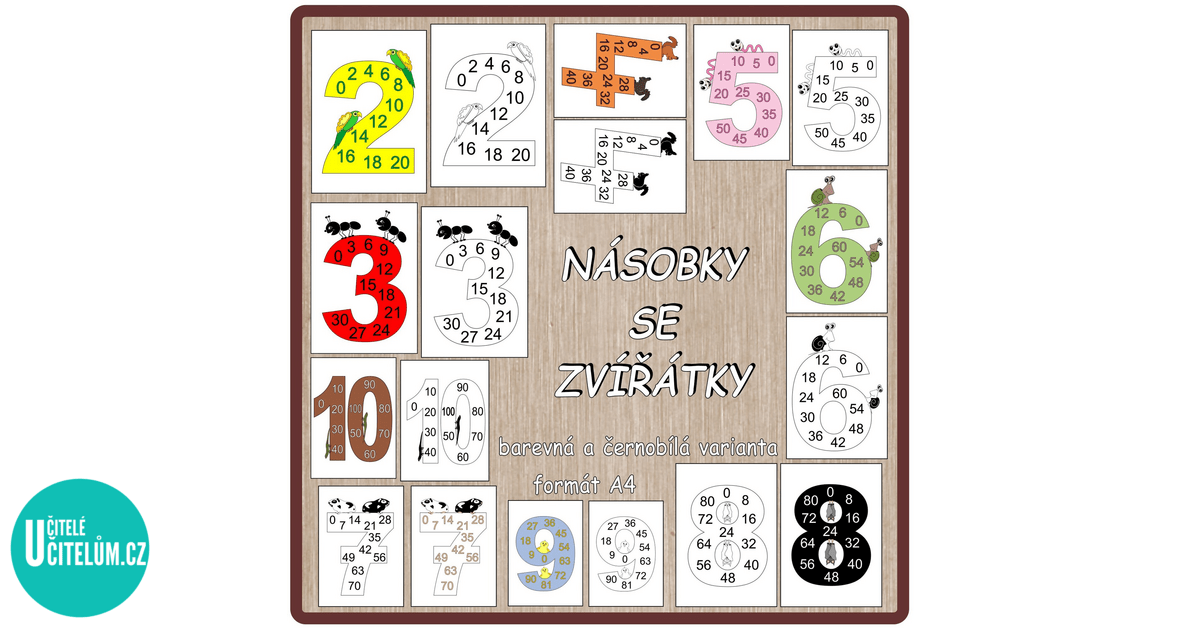Násobky se zvířátky - Matematika | UčiteléUčitelům.cz