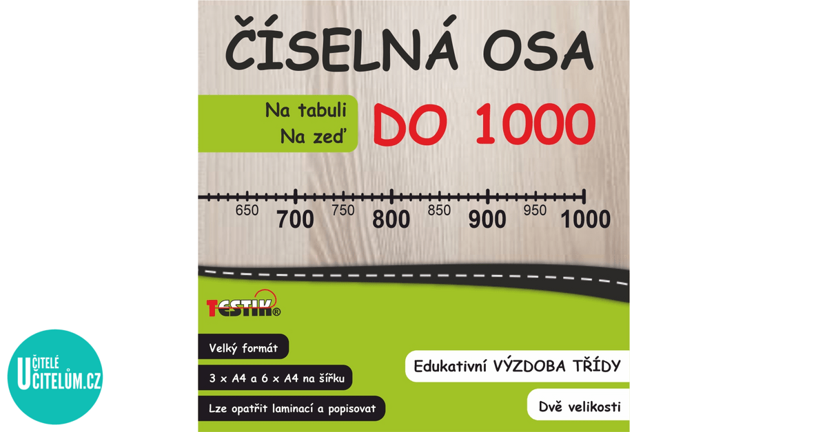 Číselná osa do 1000 (na zeď nebo na tabuli) - Matematika ...