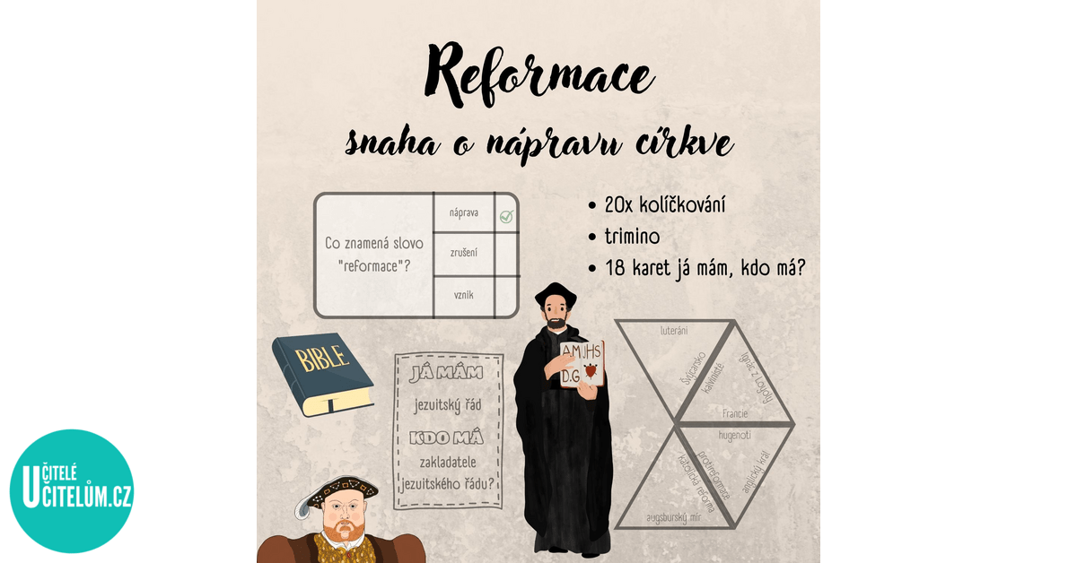 Reformace - soubor aktivit - Dějepis | UčiteléUčitelům.cz