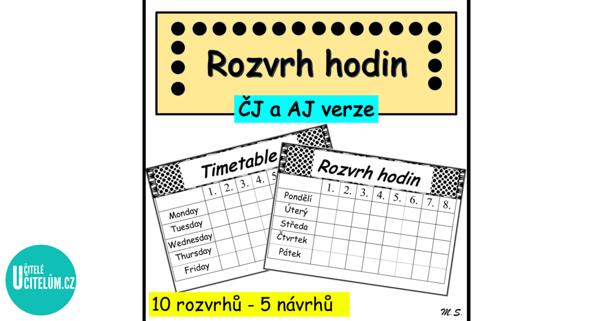 Rozvrh hodin k doplnění - Timetable - Nezařazené k předmětu ...