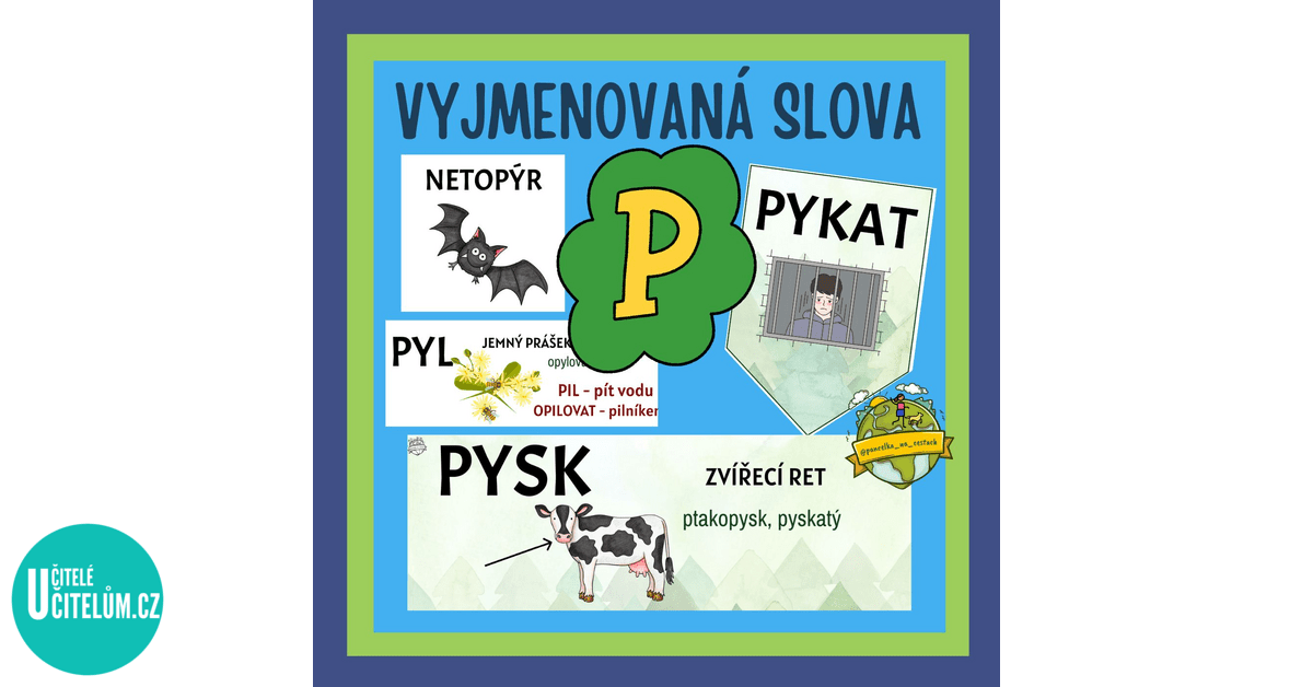 Vyjmenovaná slova po P - Český jazyk | UčiteléUčitelům.cz