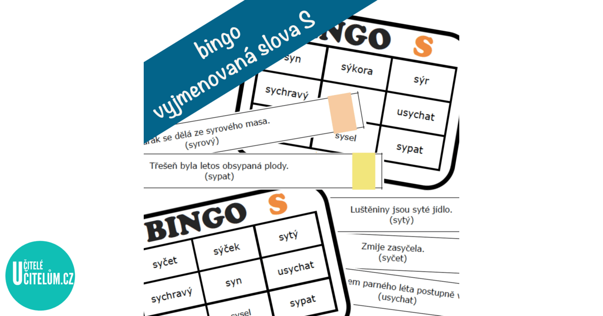 bingo - vyjmenovaná slova po S - Český jazyk - gramatika ...