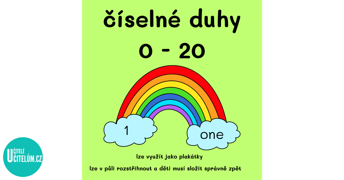 ČÍSELNÉ DUHY - 1 - 20 (AJ) - Anglický jazyk | UčiteléUčitelům.cz