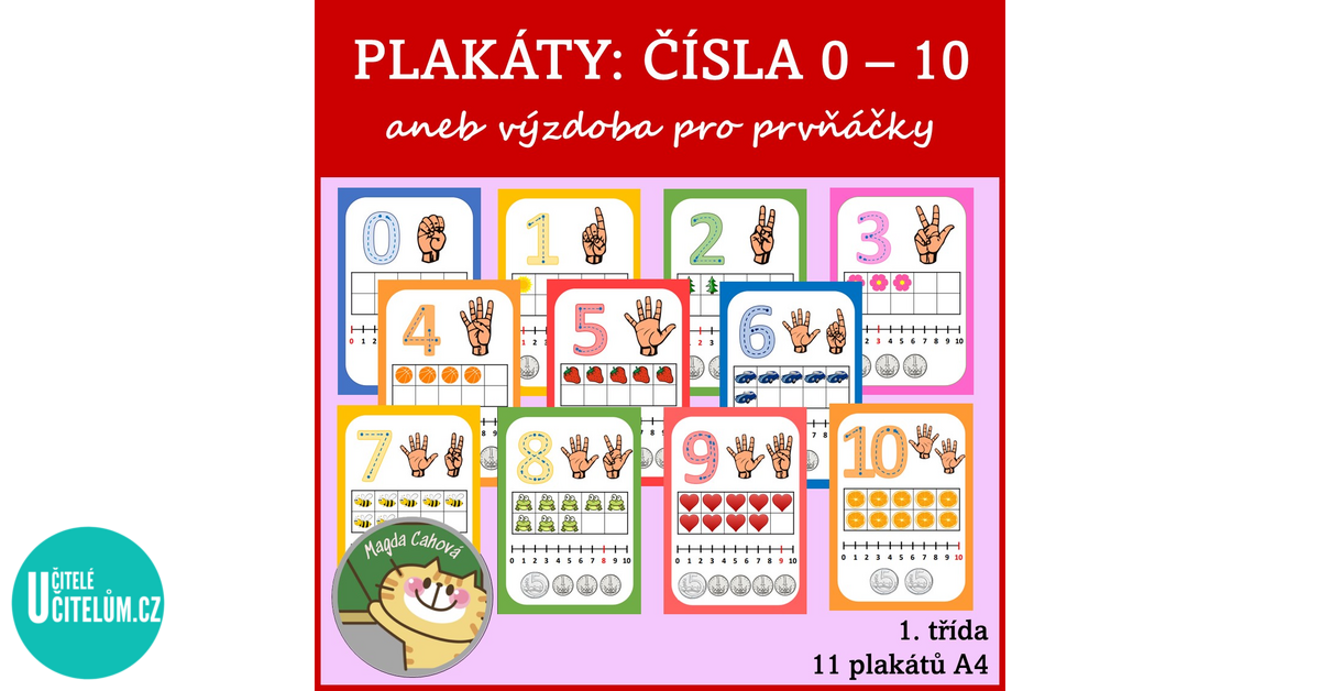 Plakáty - čísla 0 až 10 - Matematika | UčiteléUčitelům.cz