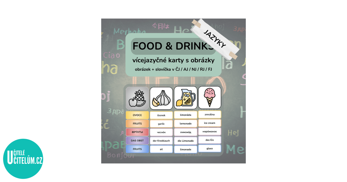 Food - vícejazyčné karty s obrázky - Anglický jazyk | UčiteléUčitelům.cz