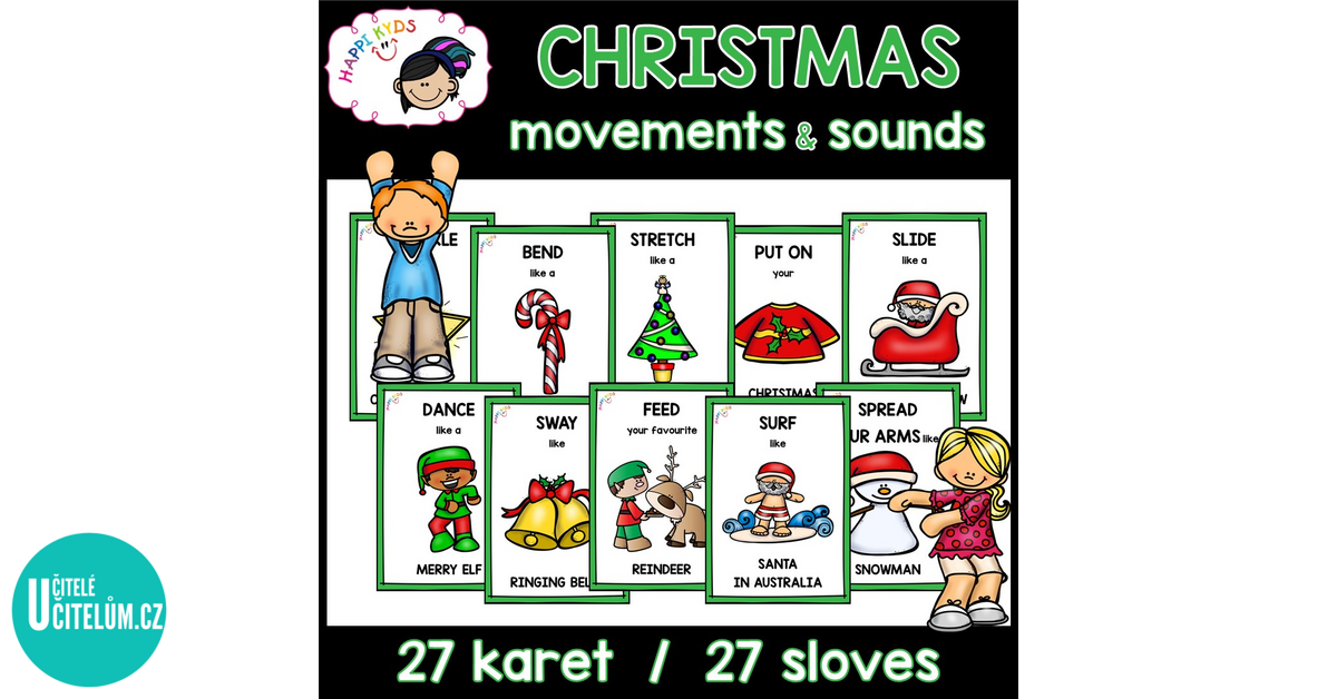 CHRISTMAS movements & sounds - kartičky - Anglický jazyk ...
