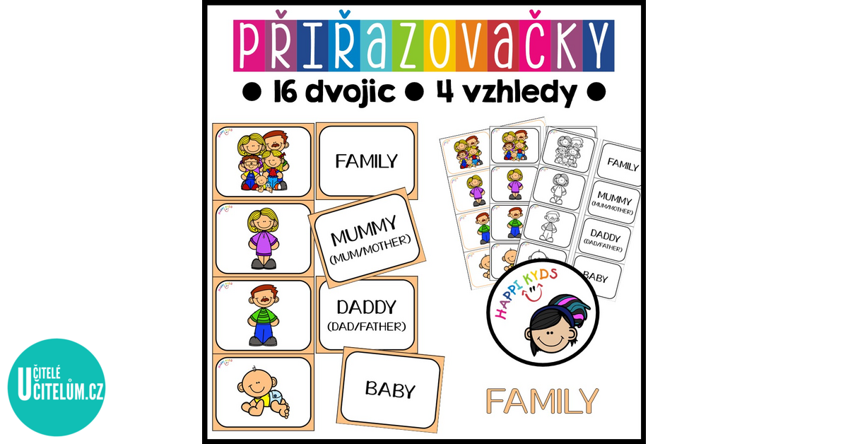 Přiřazovačky - FAMILY - Anglický jazyk | UčiteléUčitelům.cz