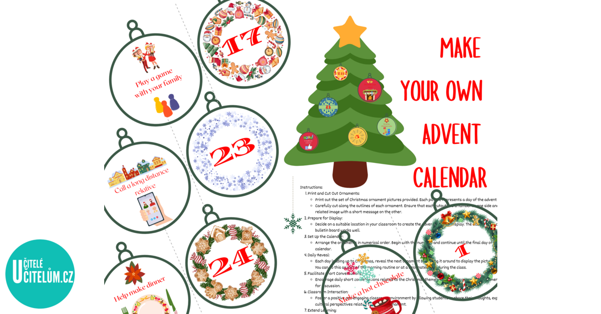 CLASSROOM ADVENT CALENDAR - Anglický jazyk | UčiteléUčitelům.cz