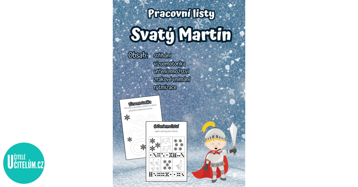 Sv. Martin - pracovní listy pro předškolní děti - Grafomotorika ...