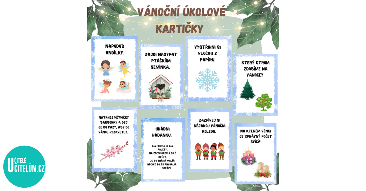 Vánoční úkolové kartičky - Nezařazené k předmětu | UčiteléUčitelům.cz