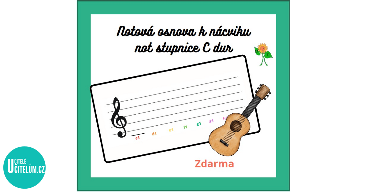 Notová osnova k nácviku psaní not stupnice C dur - Hudební výchova ...