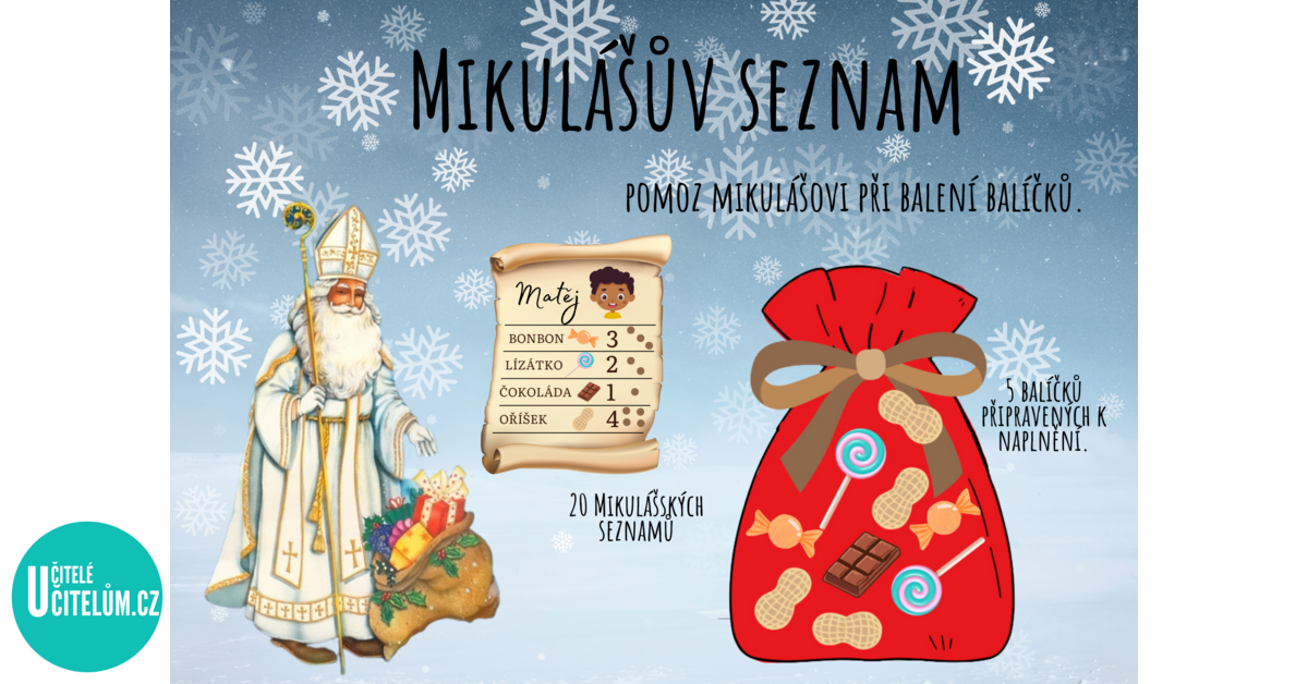 Mikuláš, Vánoce, Mikulášský seznam, Mikulášské balíčky, Zima, hra ...