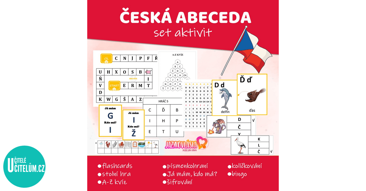 Česká abeceda set aktivit - Český jazyk | UčiteléUčitelům.cz
