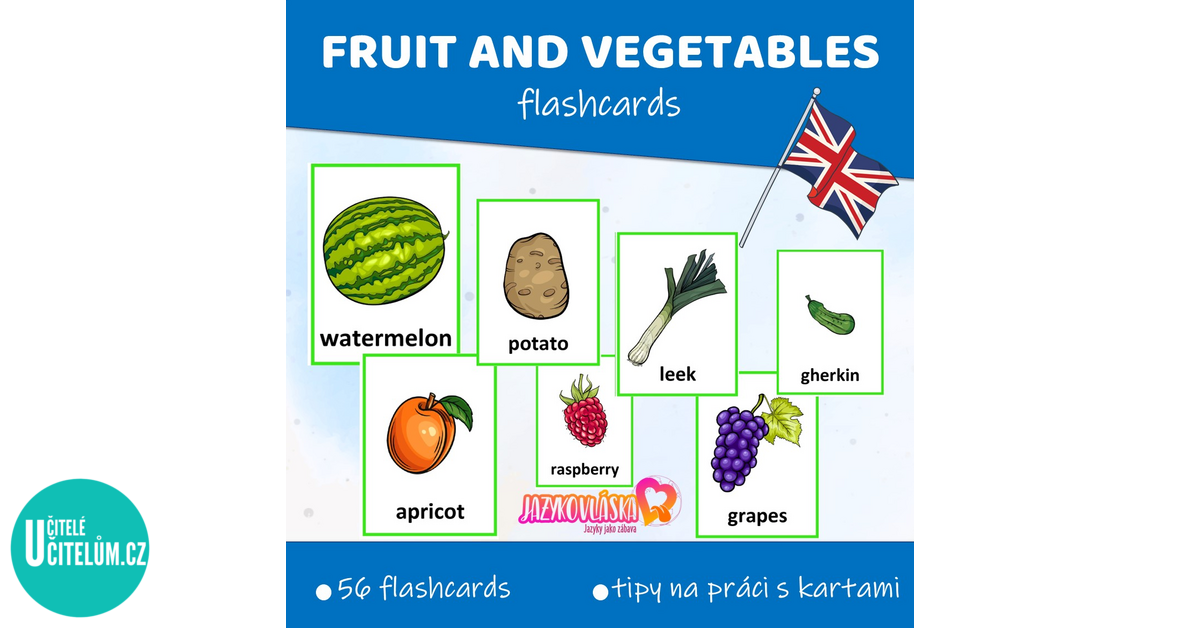 Fruit and vegetables flashcards - Anglický jazyk | UčiteléUčitelům.cz