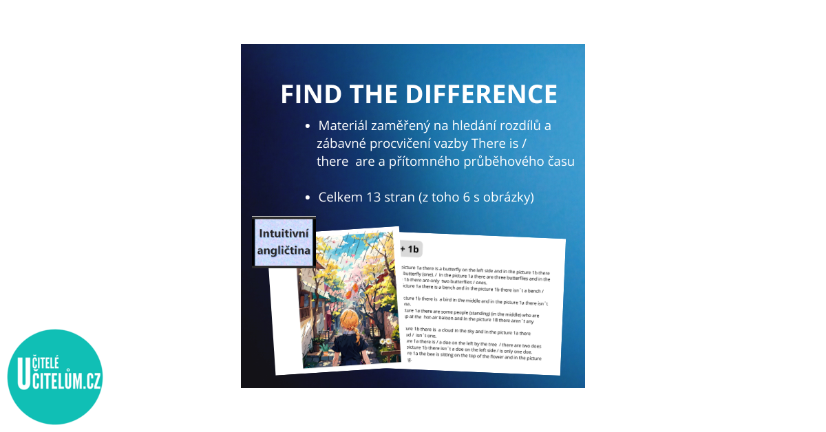 FIND THE DIFFERENCE (hledání rozdílů v obrázcích) - Anglický jazyk ...