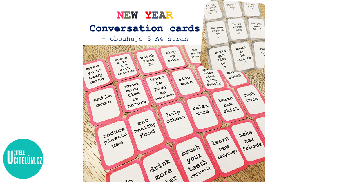 New Year - conversation cards - Anglický jazyk | UčiteléUčitelům.cz