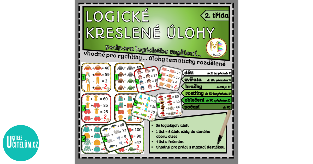 LOGICKÉ KRESLENÉ ÚLOHY- 2. třída - Matematika | UčiteléUčitelům.cz