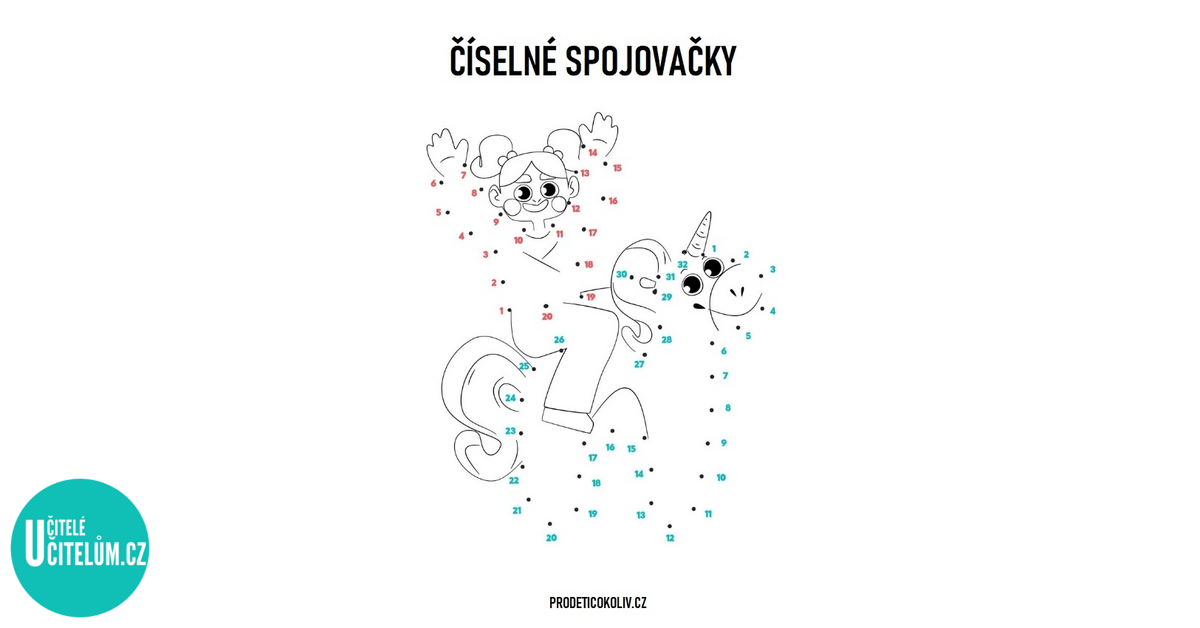 Spojovačky pro děti - jedzkyně na koni - Grafomotorika | UčiteléUčitelům.cz