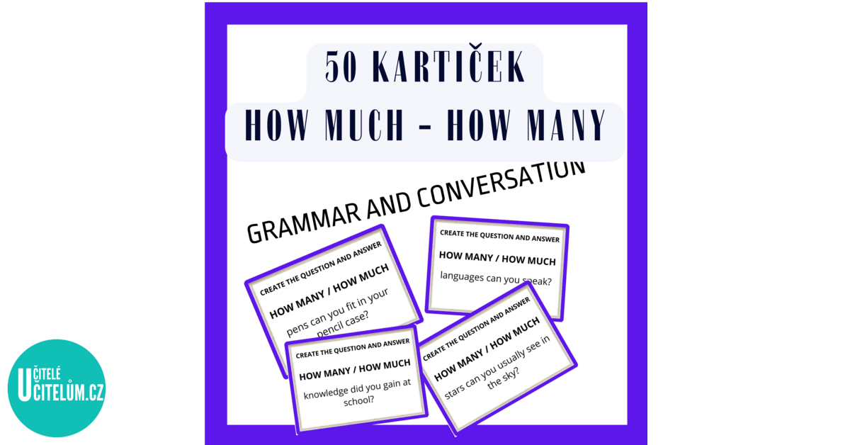 HOW MUCH HOW MANY - CREATE QUESTION AND ANSWER - Anglický jazyk ...