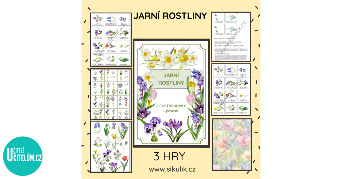 JARNÍ ROSTLINY 2 POSTŘEHOVKY A PEXESO - Přírodověda | UčiteléUčitelům.cz