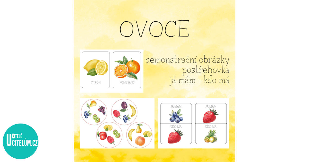 Ovoce - karetní hry a demonstrační obrázky - Prvouka | UčiteléUčitelům.cz