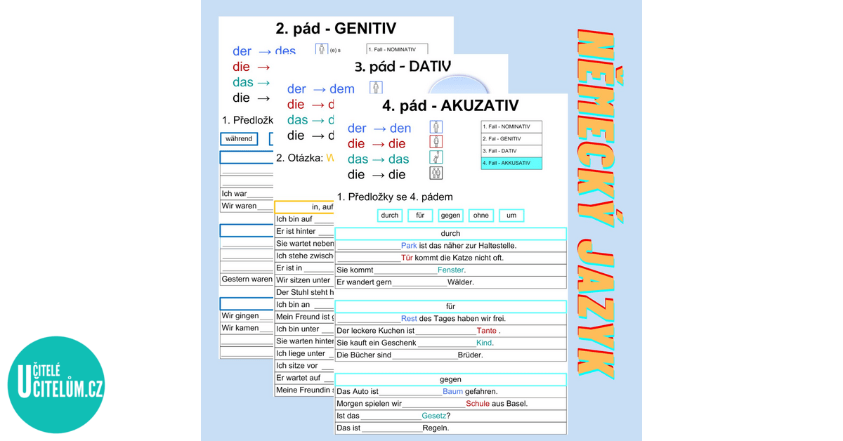 GENITIV + DATIV + AKUZATIV - Německý jazyk | UčiteléUčitelům.cz