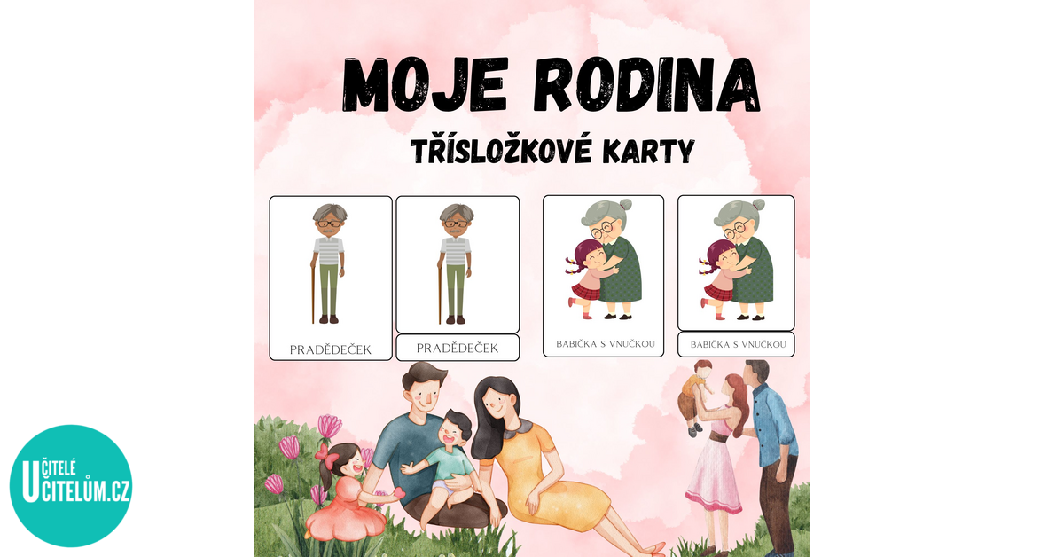 MOJE RODINA - třísložkové karty - Občanská výchova | UčiteléUčitelům.cz