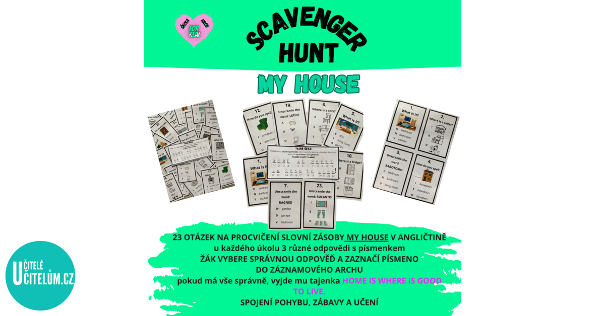 Scavenger hunt - My house - Anglický jazyk | UčiteléUčitelům.cz