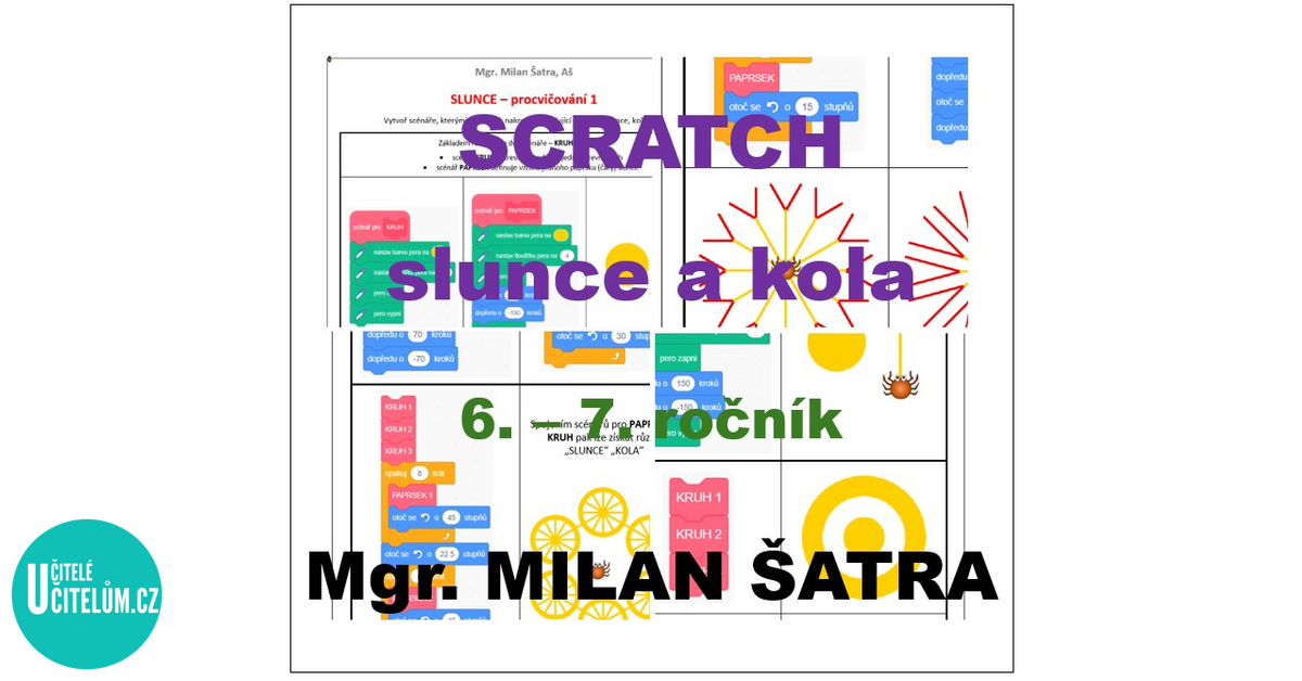 SCRATCH - slunce a kola - Informatika | UčiteléUčitelům.cz